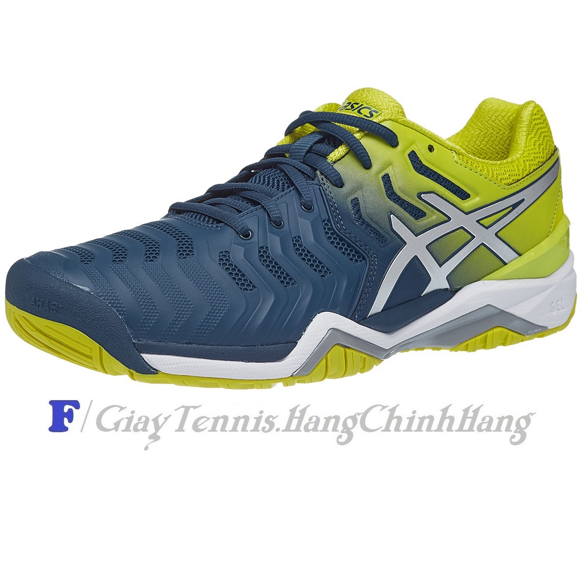 Giày Tennis Asics Gel Resolution 7 Blue/Yellow E701Y-4589 | Trang ...
