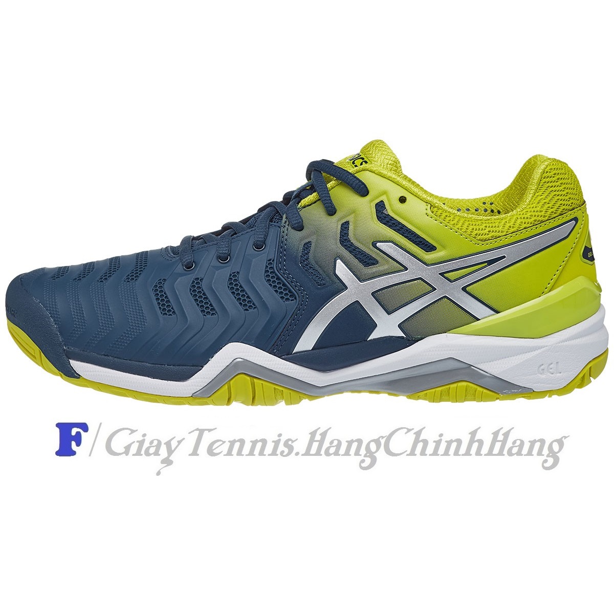 Giày Tennis Asics Gel Resolution 7 Blue/Yellow E701Y-4589 | Trang ...