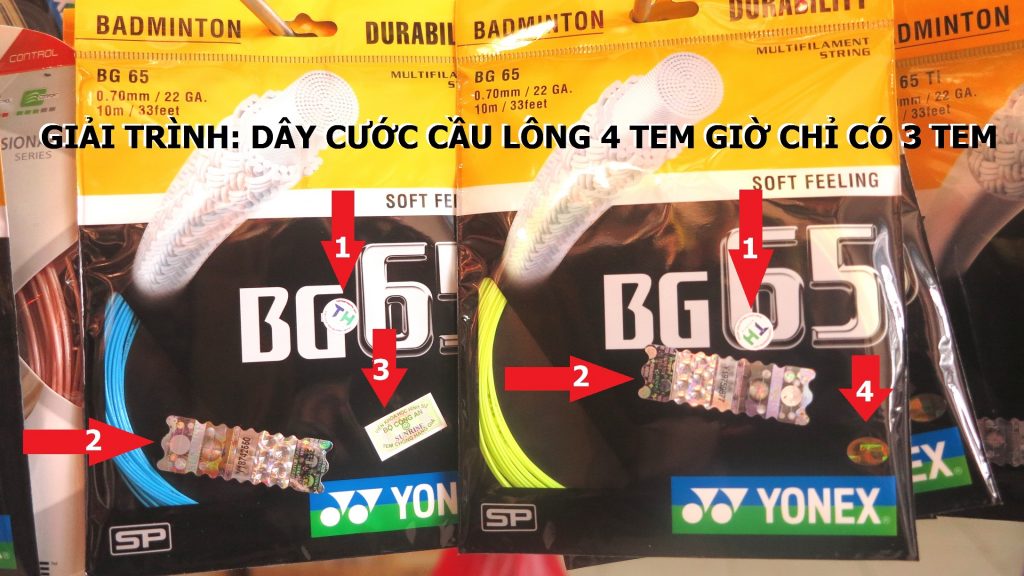 » THÔNG BÁO: CƯỚC CẦU LÔNG YONEX 4 TEM CHỈ CÒN 3 TEM