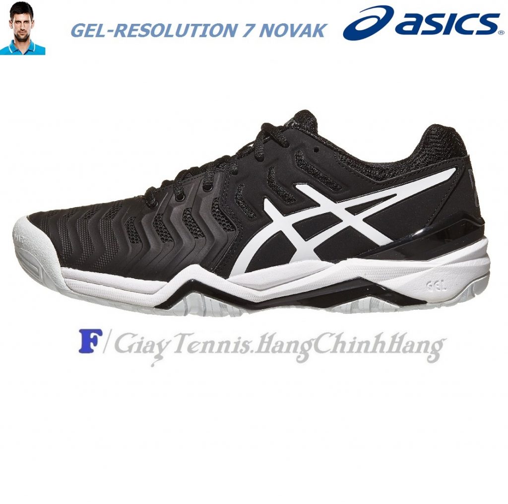 Giày Tennis Asics Gel Resolution 7 Novak Black ATP Finals 2018 | E805N ...