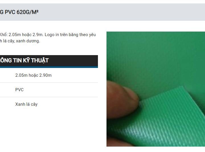 » Băng PVC Sodex Sport 620G/M² (Sử dụng trong lưới chắn gió)